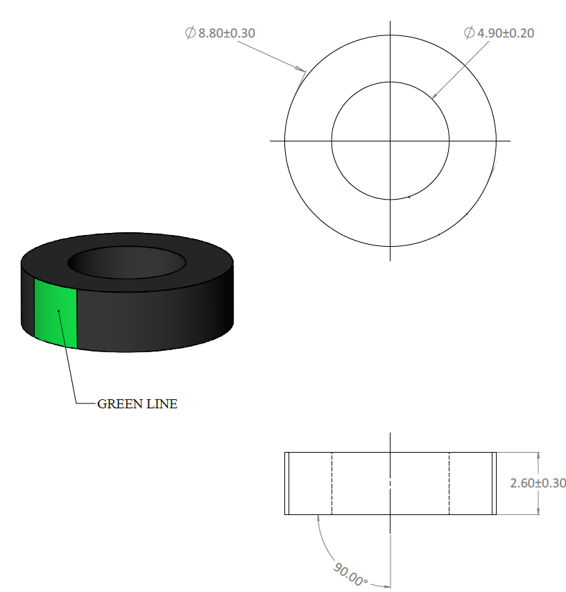 10 Gauge Smooth Cut Washer Black - I.D. 4.9mm - O.D. 8.8mm - 2.6mm ...
