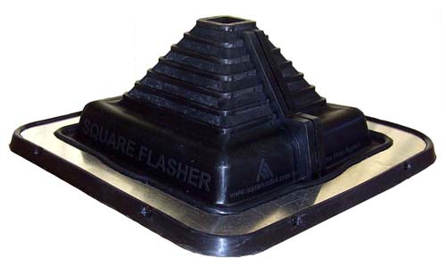 Square Pipe Flasher #3 EPDM Black 25-100mm - Aquarius Distribution
