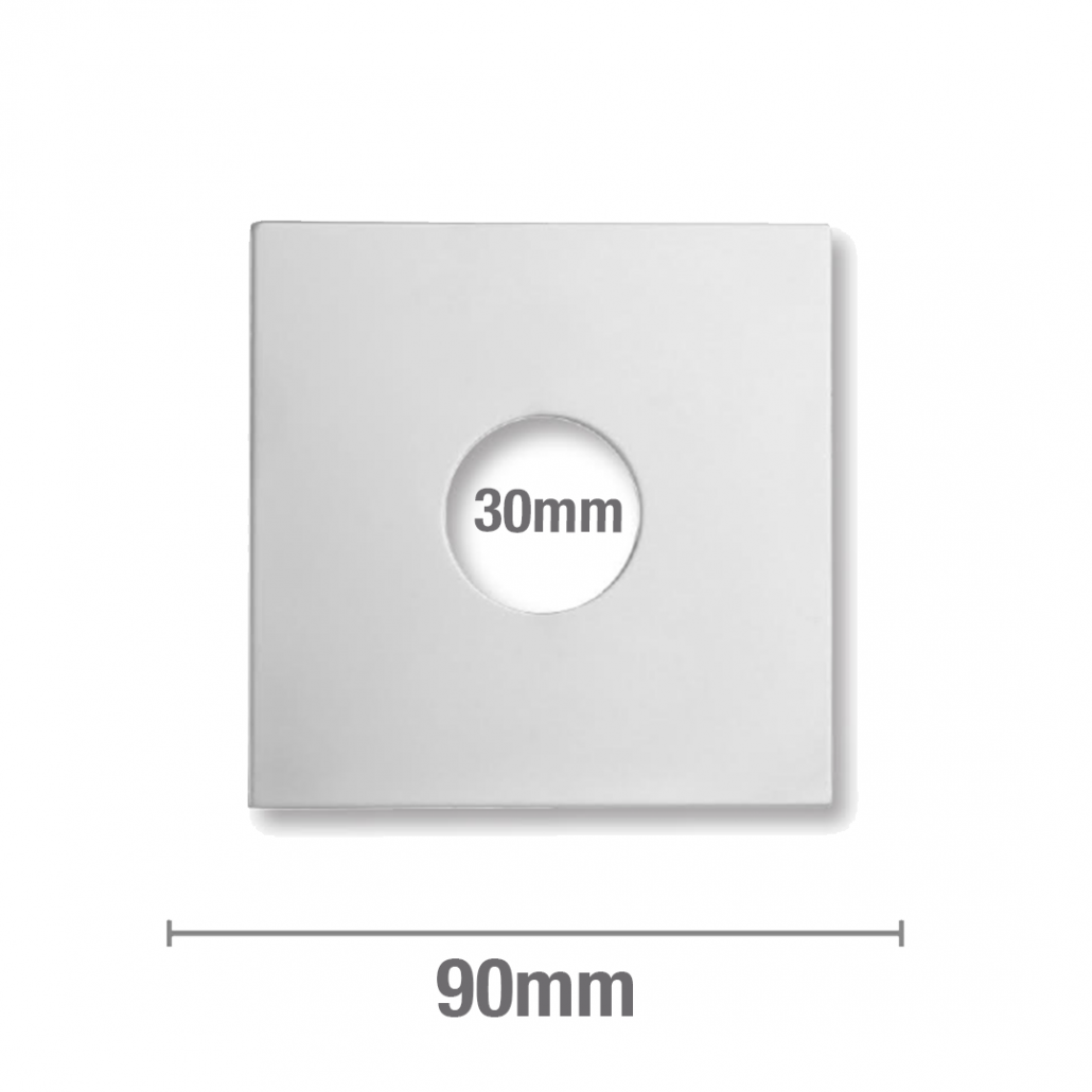 Tilers Boo Boo Cover Plate Brass Chrome Plated 30mm I.D. (Square ...