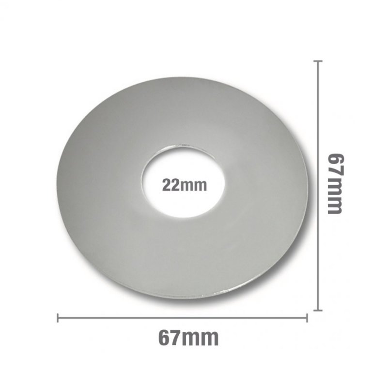 Cover Plate Cover Plate 1/2" Flat Chrome on Solid SS - Aquarius ...