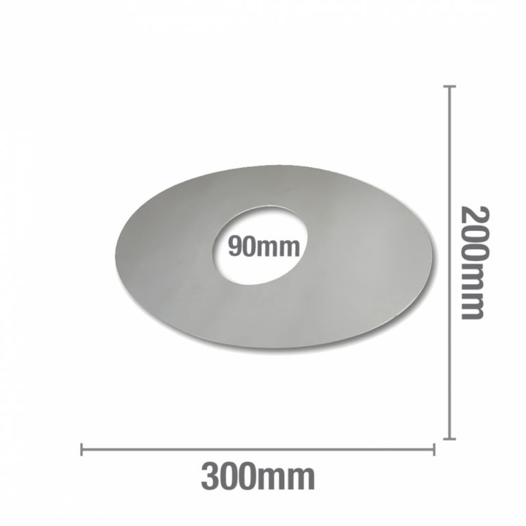 Shower Mixer Replacement Cover Plate 300mm x 200mm x 1mm - 90mm I.D ...