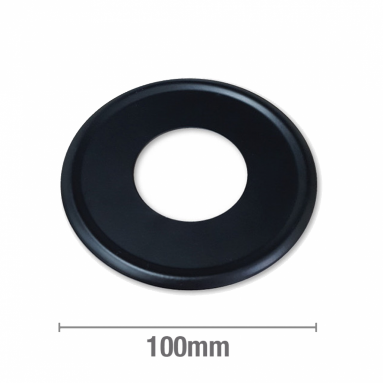 Cover Plate 40mm PVC Black Metal - Aquarius Distribution