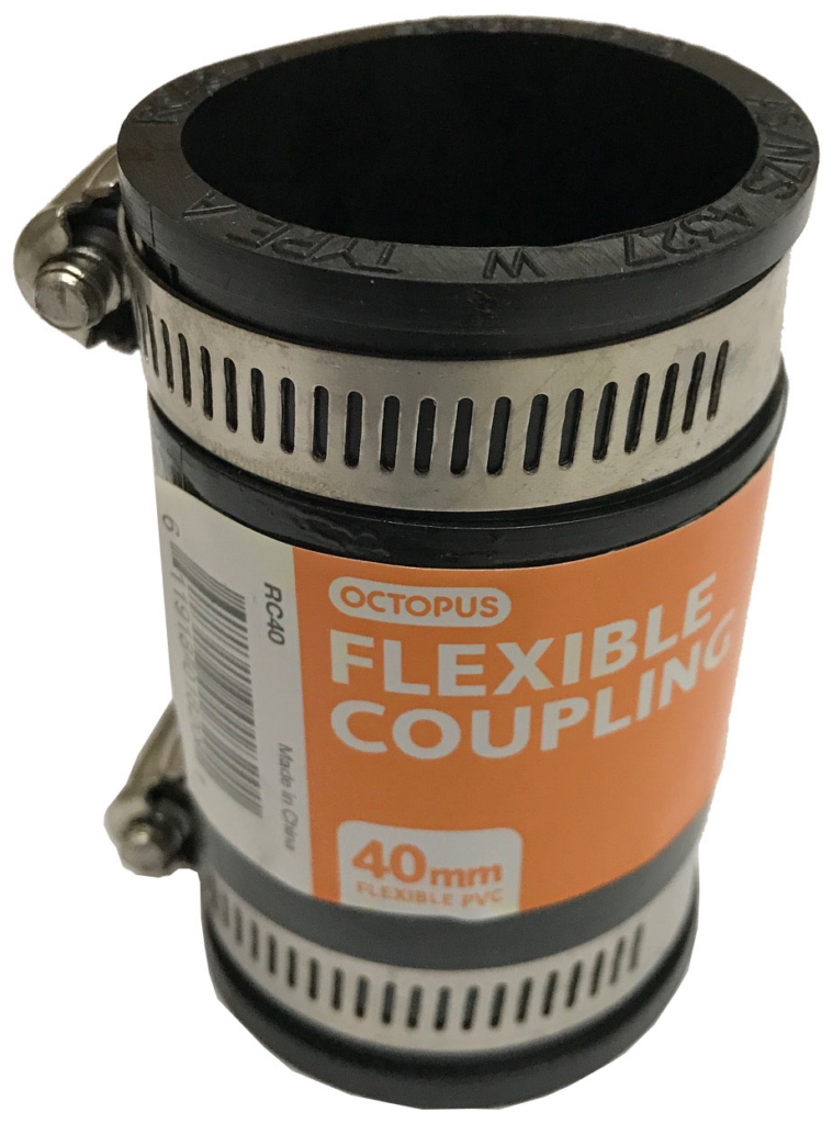 Flexible Coupling 40mm to 40mm PVC - Aquarius Distribution