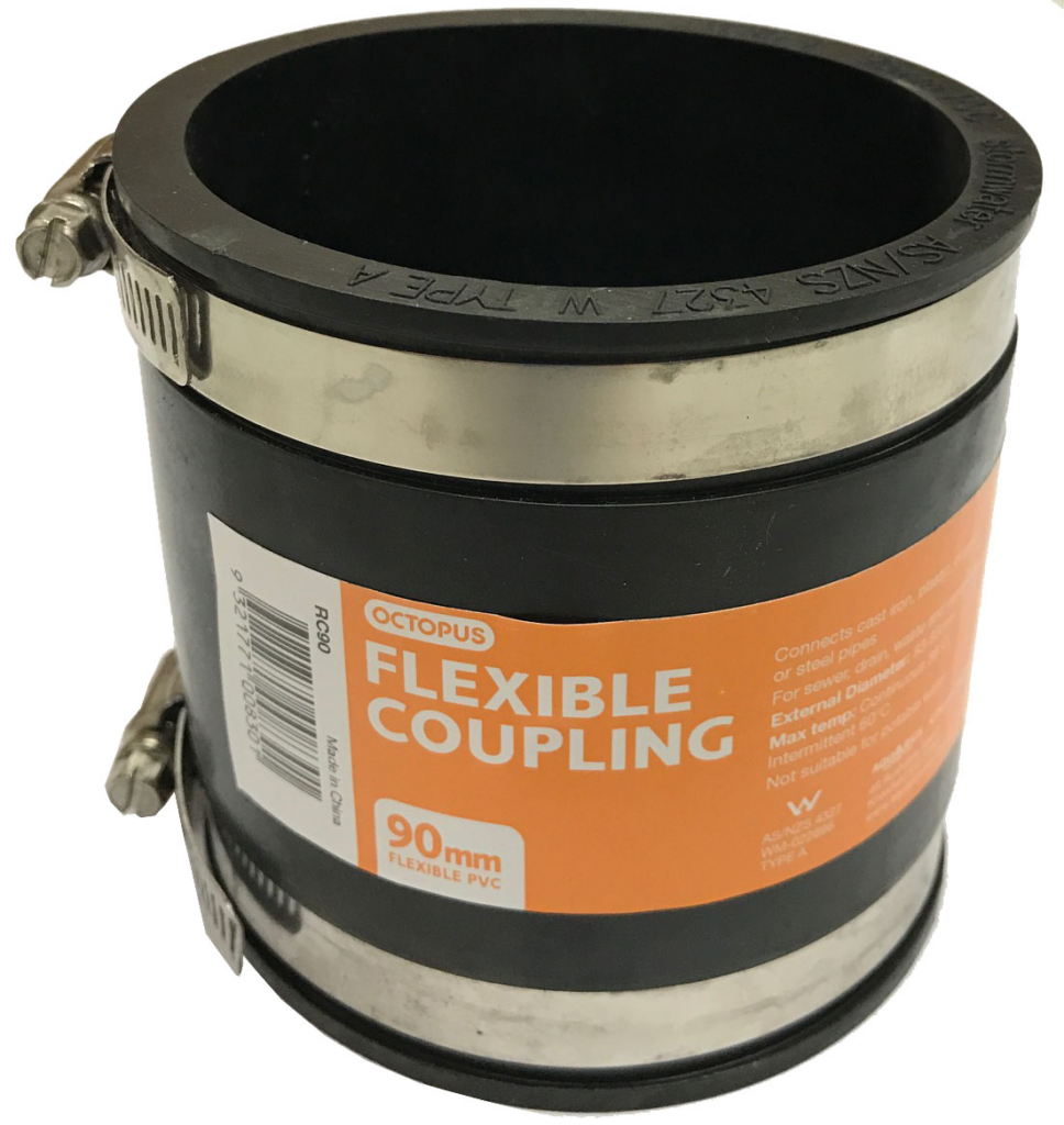 Flexible Coupling 90mm to 90mm PVC - Aquarius Distribution